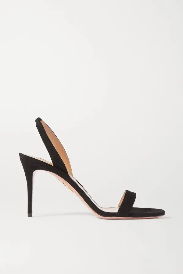 AQUAZZURA So Nude 85 Slingback Sandals - Black