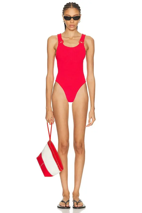 Hunza G Domino One Piece Swimsuit - Red
