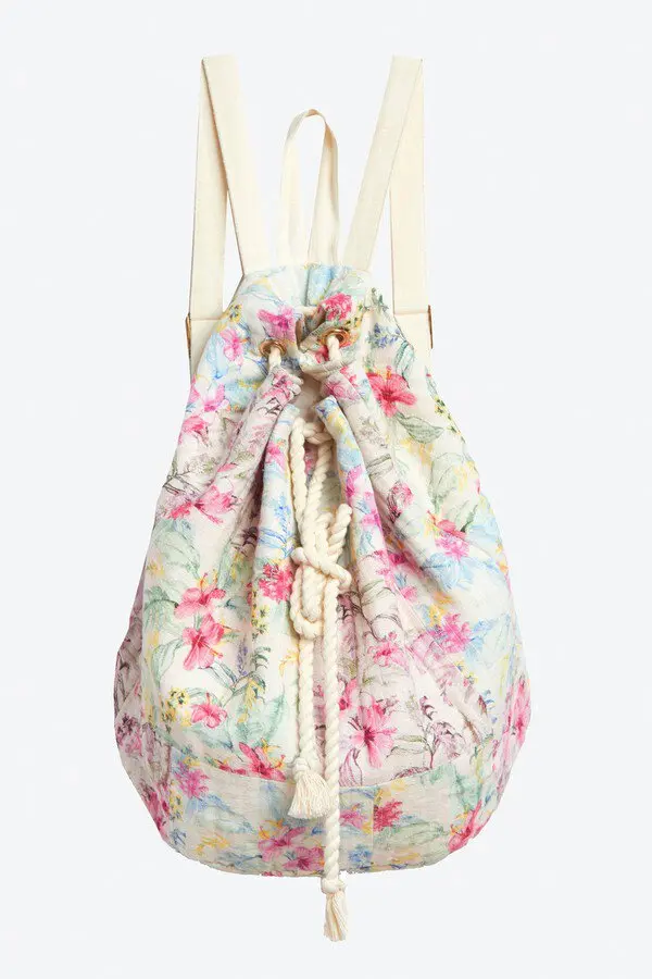 LoveShackFancy Kiwi Floral Drawstring Backpack Cute Jansport Backpacks - Etsy New Zealand main image 4