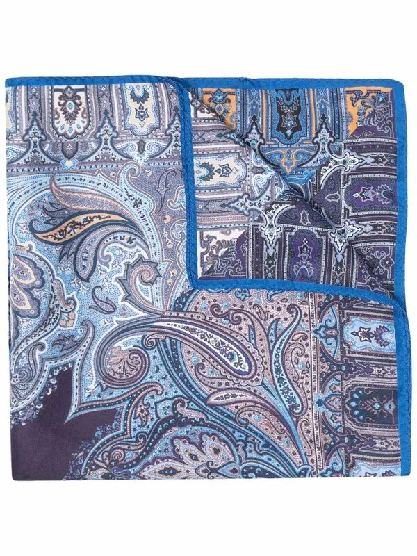 Etro Paisley-pattern Print Silk Scarf