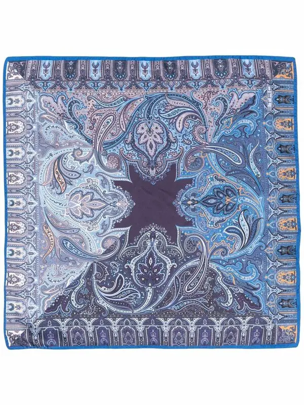 Etro Paisley-pattern Print Silk Scarf