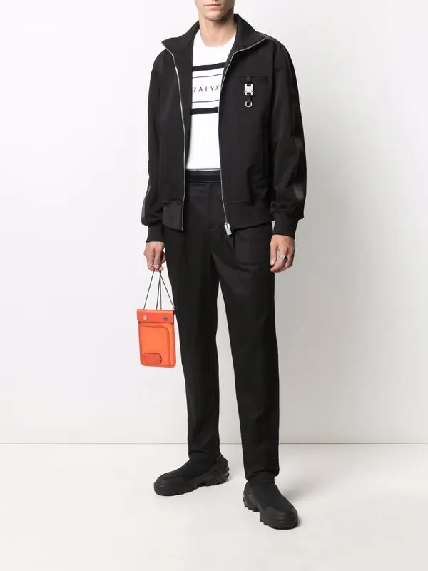 1017 Alyx 9sm Buckle-Detail Zip-Up Track Jacket - Black | Editorialist