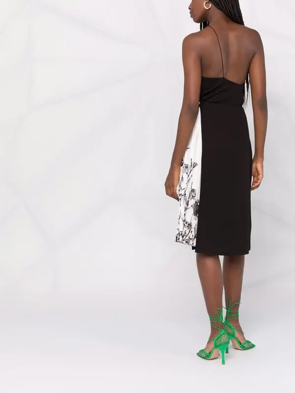 FERRAGAMO Pleated Silk Wrap Skirt