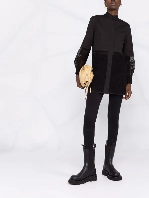 FERRAGAMO Longline Cordonetto Lace Shirt