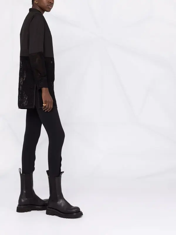 FERRAGAMO Longline Cordonetto Lace Shirt