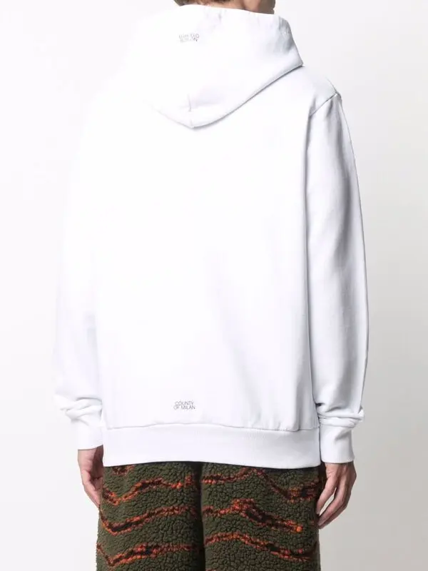 COUNTY OF MILAN Logo-print Cotton Hoodie