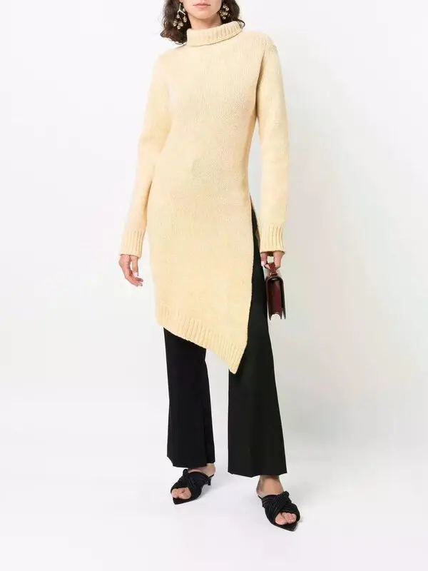 JIL SANDER Asymmetric-hem Roll Neck Jumper
