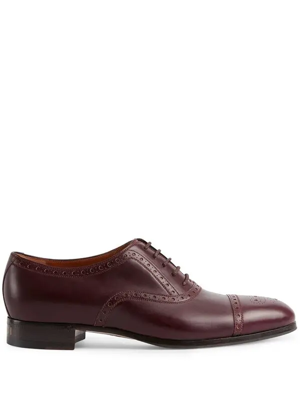 Gucci Derby shoes with Brogue detailing. Gucci | Shoes | Gucci Green Leather Derby Shoes With Brogue  main image 2