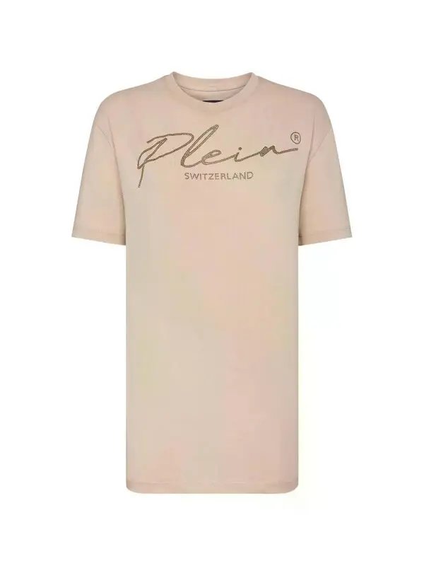 Philipp Plein Signature Crystal-embellished T-shirt - Neutrals