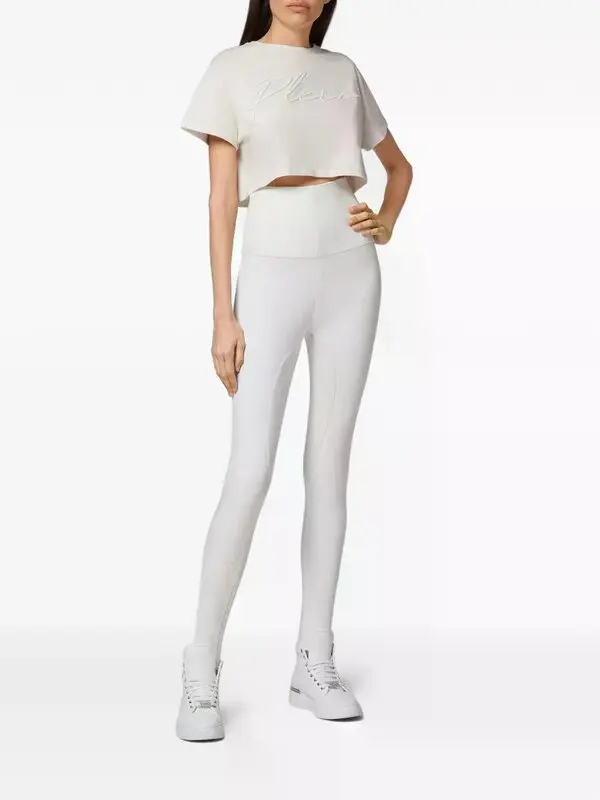 Philipp Plein High-waisted Cady-texture Leggings