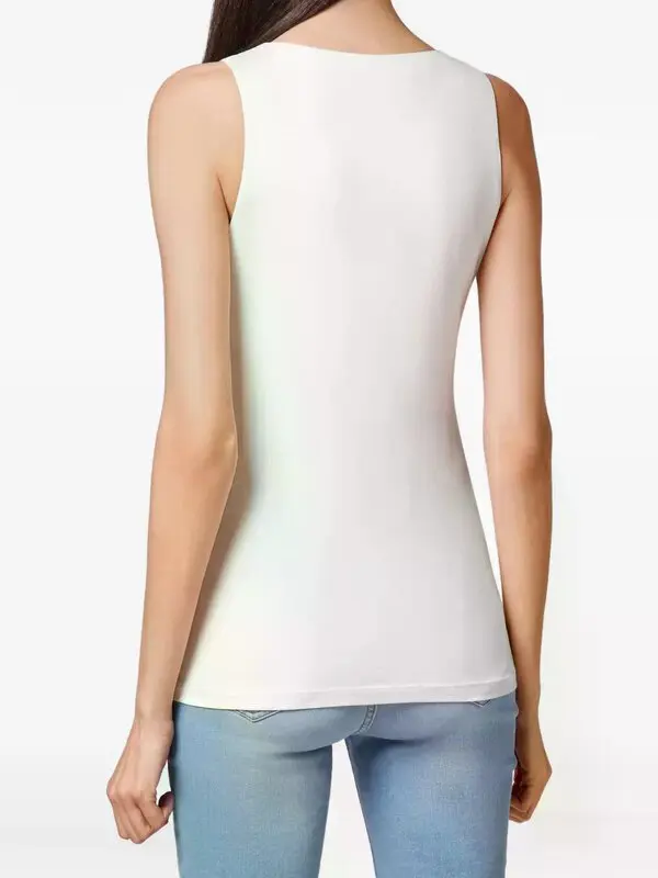 Philipp Plein Logo-embroidered Tank Top - Neutrals