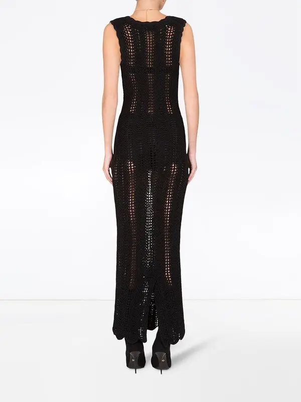 Dolce & Gabbana Crochet Knit Maxi Dress