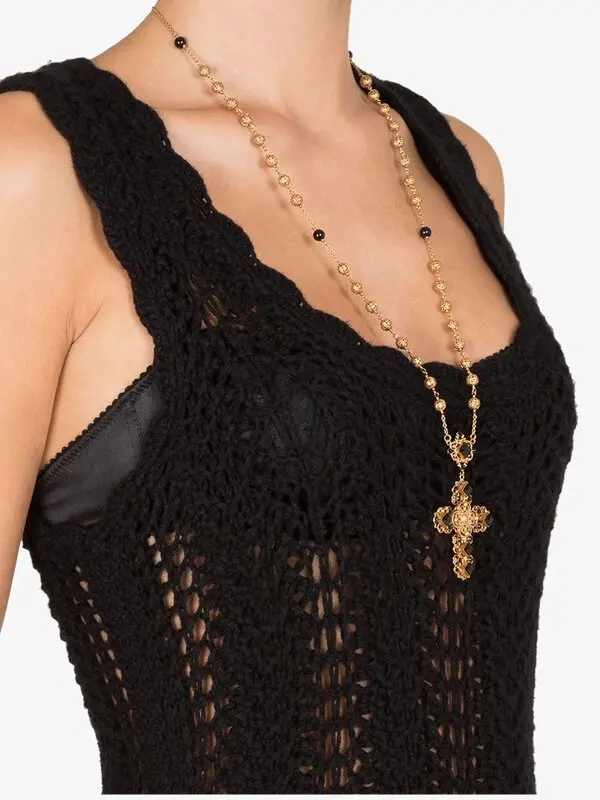 Dolce & Gabbana Crochet Knit Maxi Dress