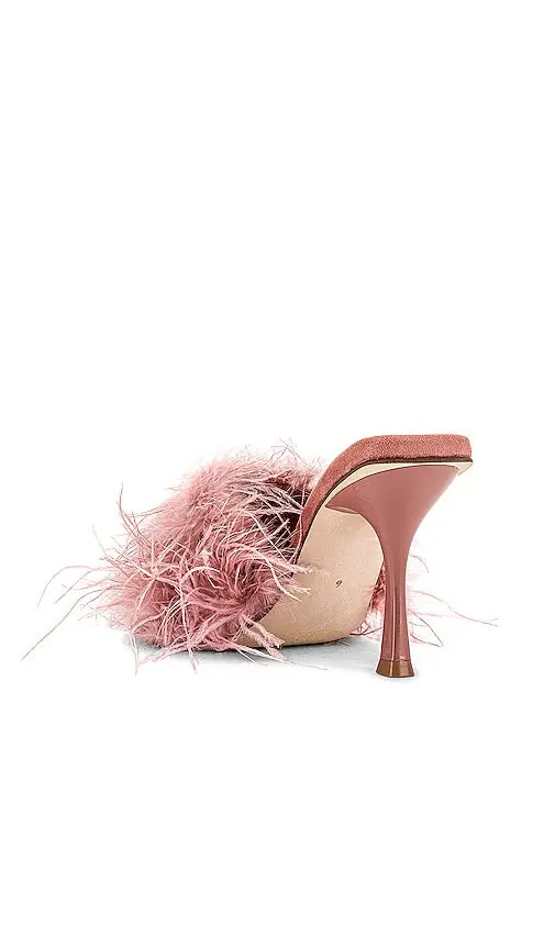 Jeffrey Campbell Chauffeur Feather Mule In Blush