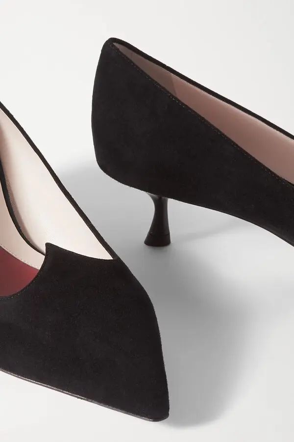 ROGER VIVIER I Love Vivier 45 Suede Pumps - Black