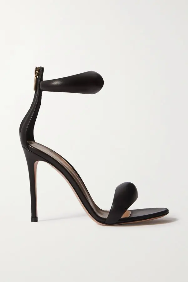 GIANVITO ROSSI Bijoux 105 Leather Sandals - Black