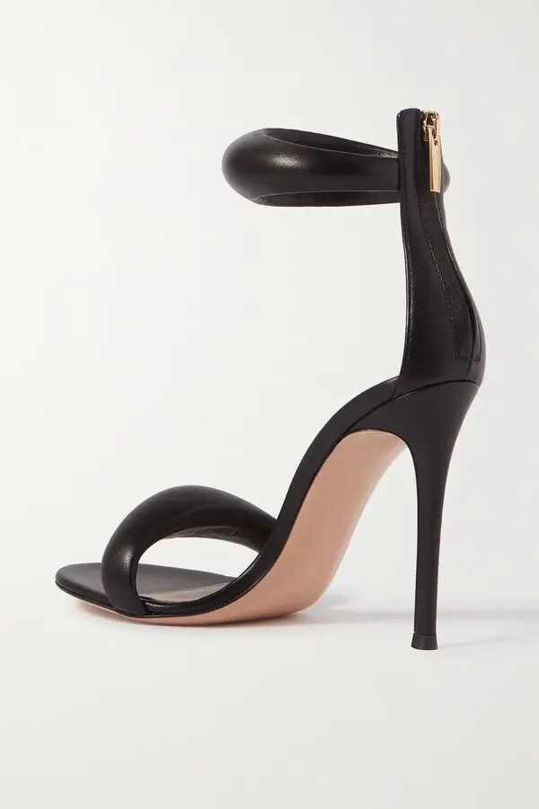 GIANVITO ROSSI Bijoux 105 Leather Sandals - Black
