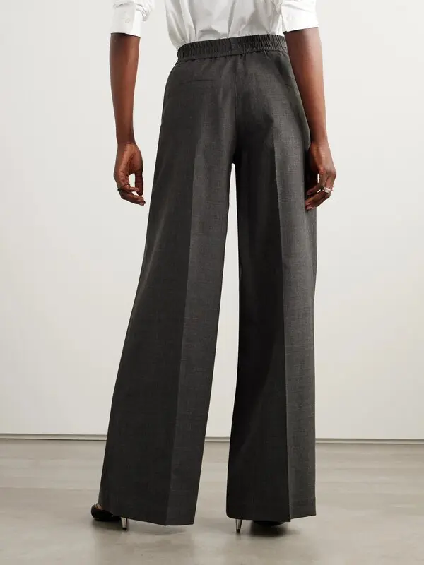 Brunello Cucinelli Pleated Wool Wide-leg Pants