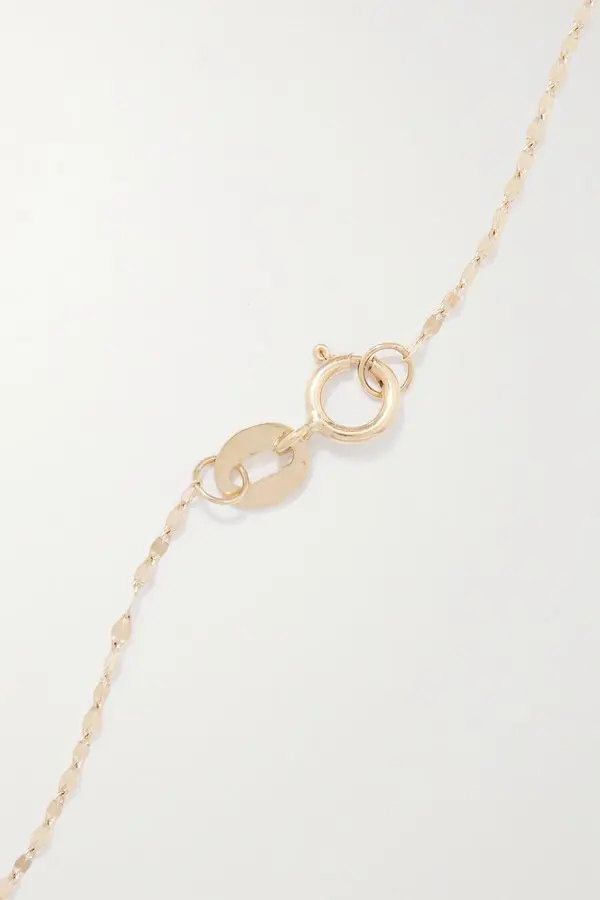 STONE AND STRAND Initial Sparkle Diamond Necklace - Gold