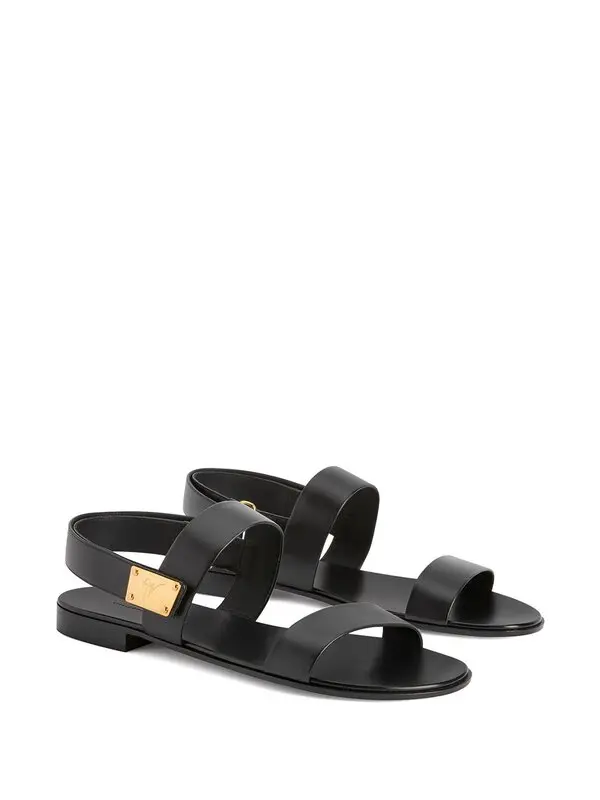 GIUSEPPE ZANOTTI Shaun Logo-plaque Sandals