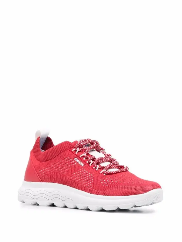 Geox Spherica Knitted Sneakers - Red