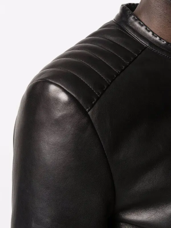 Philipp Plein Iconic Leather Jacket - Black