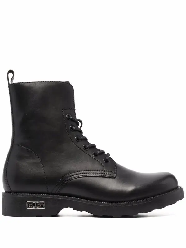 CULT Logo-plaque Boots - Black