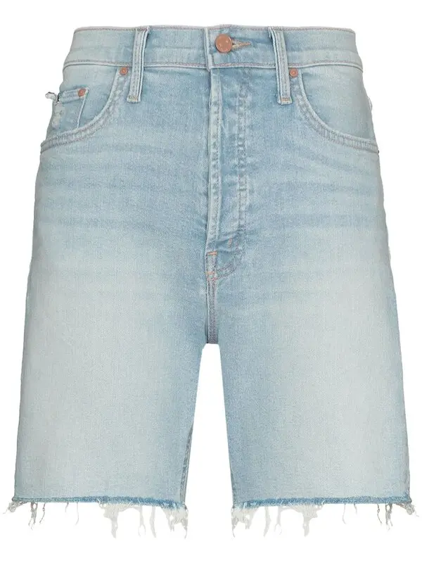 MOTHER The Tripper Denim Shorts - Blue