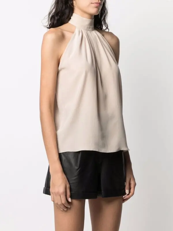 Philipp Plein High-neck Sleeveless Top - Neutrals