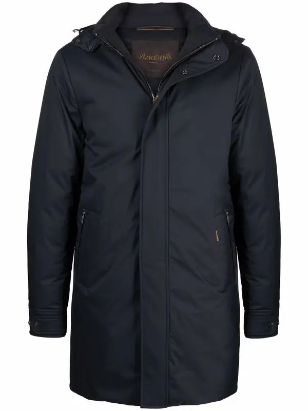 MOORER Zip-up Hooded Down Jacket