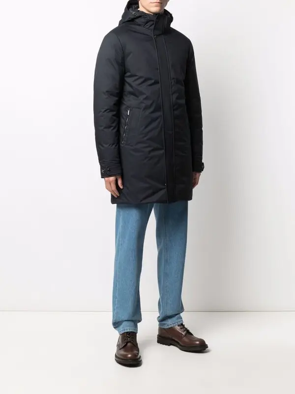 MOORER Zip-up Hooded Down Jacket