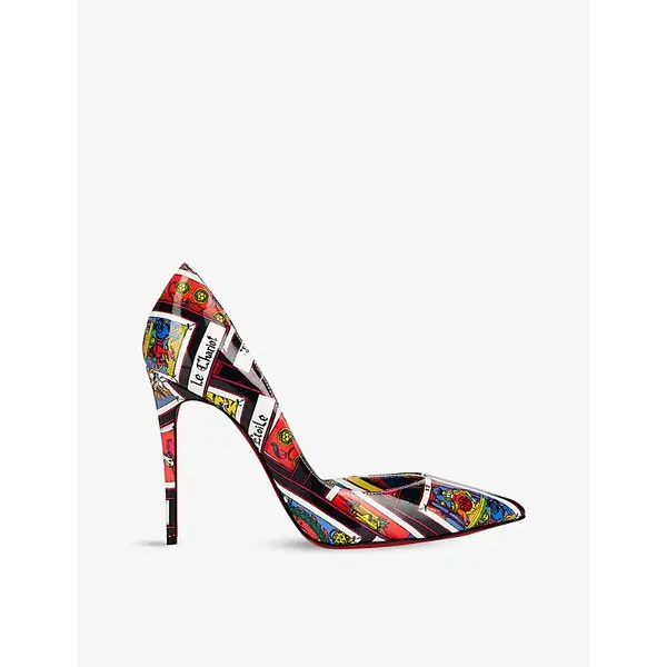 CHRISTIAN LOUBOUTIN Iriza 100 Patent Tarot Lin Tarot Black M