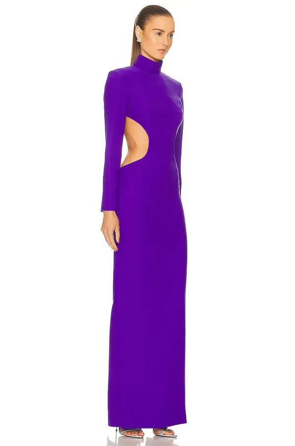 Monot Backless Maxi Dress In Purple - 61% Off