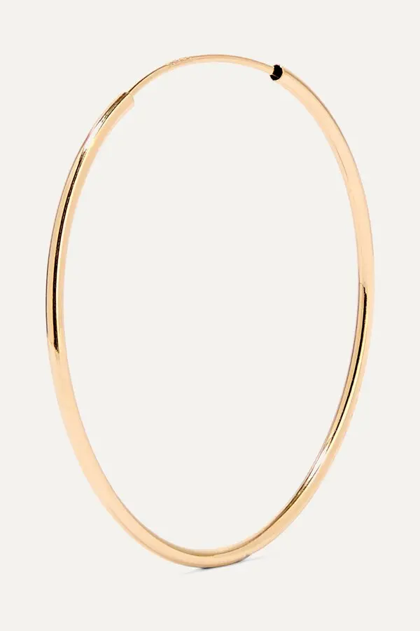 LOREN STEWART Net Sustain Infinity 14-karat Hoop Earrings