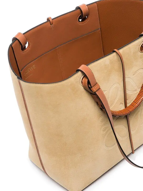 Loewe Anagram Suede Tote Bag