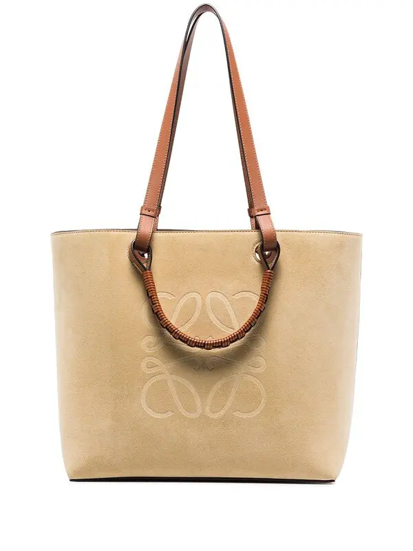Loewe Anagram Suede Tote Bag