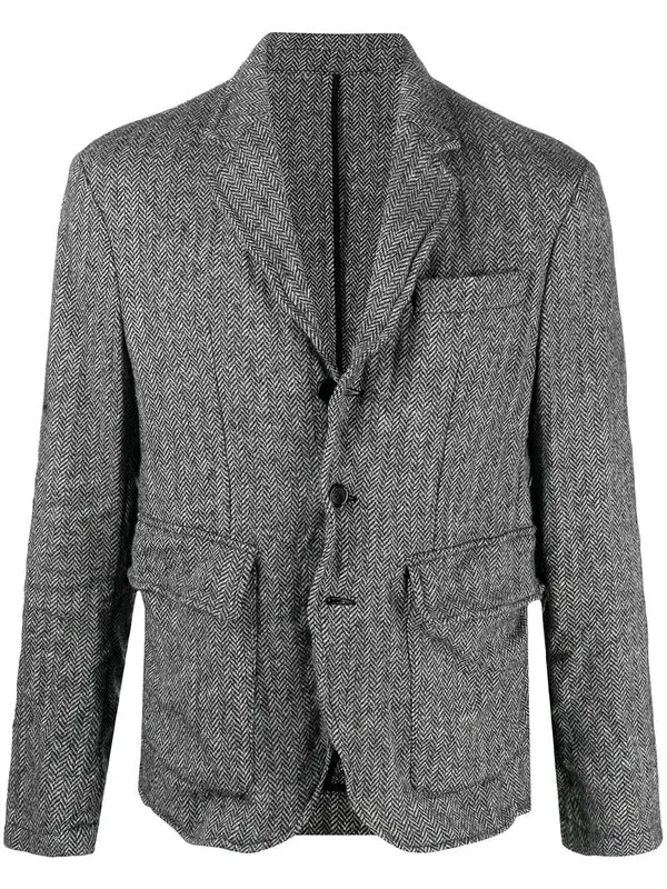 Dsquared2 Herringbone Print Wool Blazer