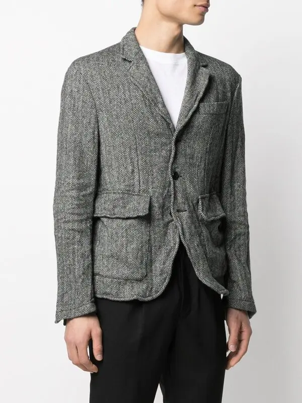 Dsquared2 Herringbone Print Wool Blazer