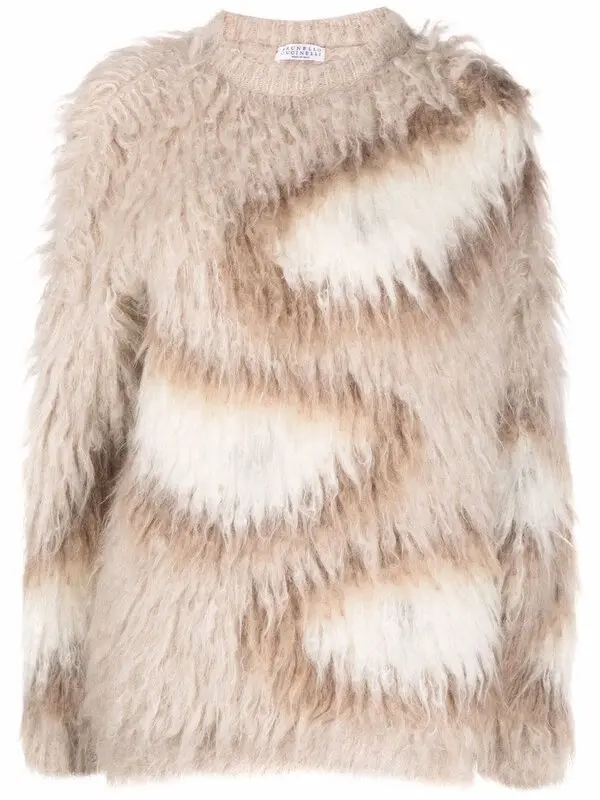 Brunello Cucinelli Mock Neck Chunky Knit Sweater
