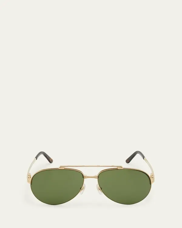 CARTIER Metal Aviator Sunglasses - Gold