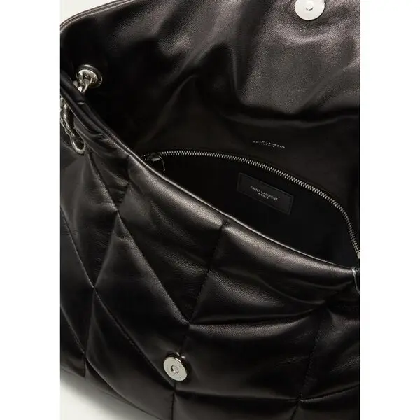 Saint Laurent Lou Puffer Shoulder Bag - Black
