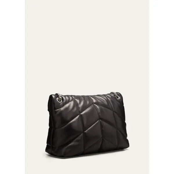 Saint Laurent Lou Puffer Shoulder Bag - Black