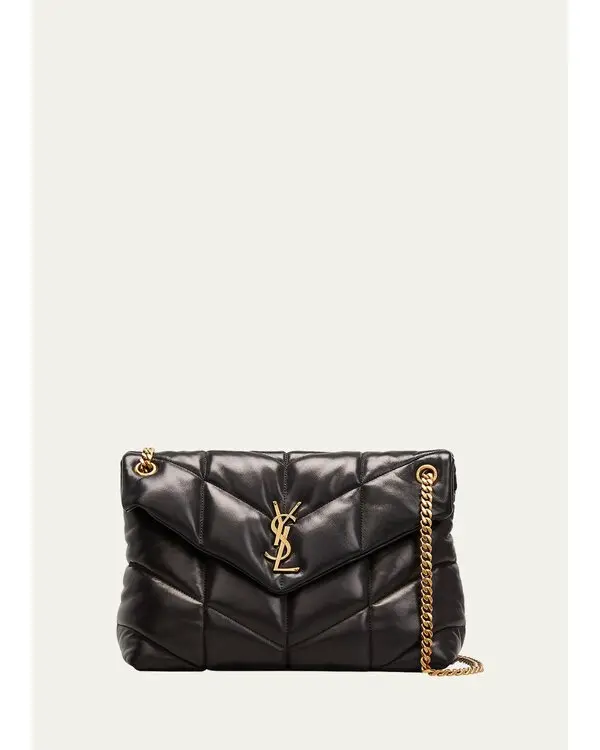 Saint Laurent Lou Puffer Shoulder Bag - Black