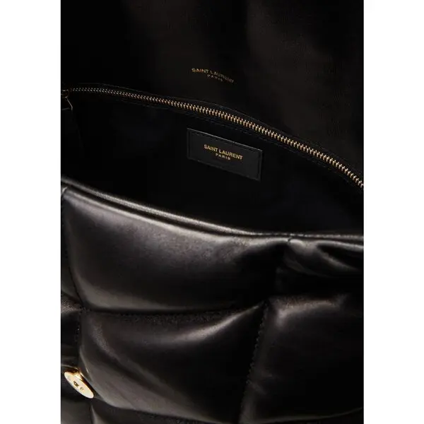 Saint Laurent Lou Puffer Shoulder Bag - Black