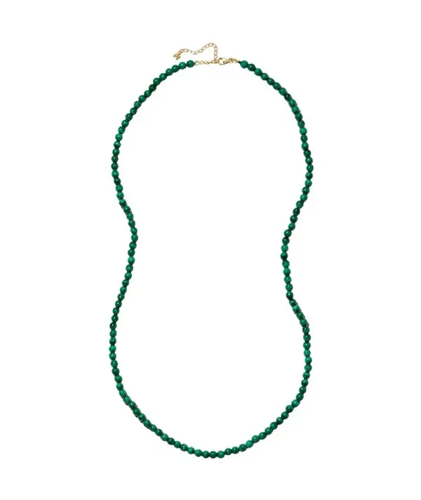 Mateo 14-karat Malachite Beaded Necklace - Gold