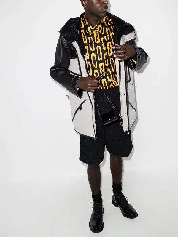 Fendi Ff Logo Pattern Long Sleeve Shirt