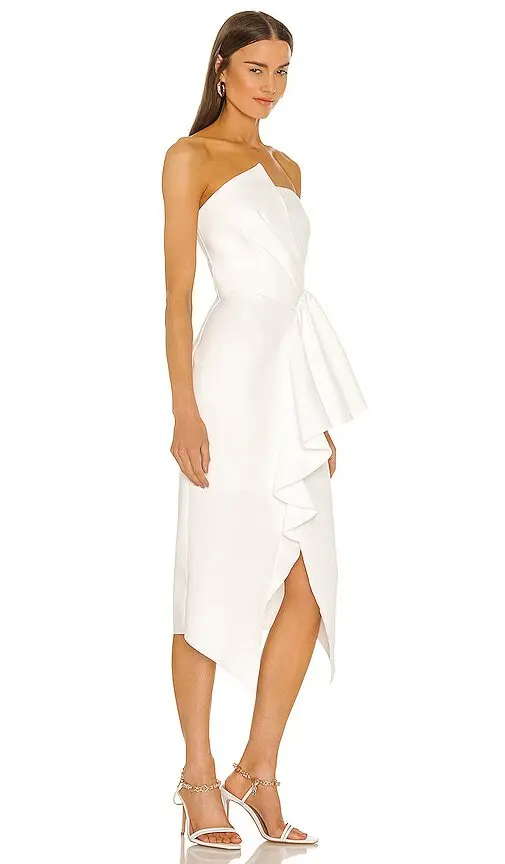 ELLIATT Reception Strapless Midi Dress - Ivory