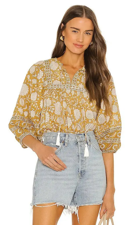 CLEOBELLA Amarilis Blouse In Mustard