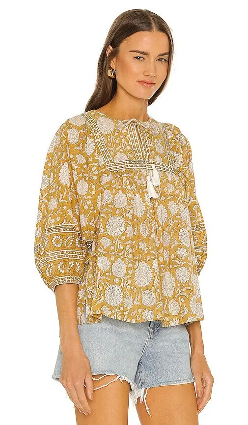 CLEOBELLA Amarilis Blouse In Mustard