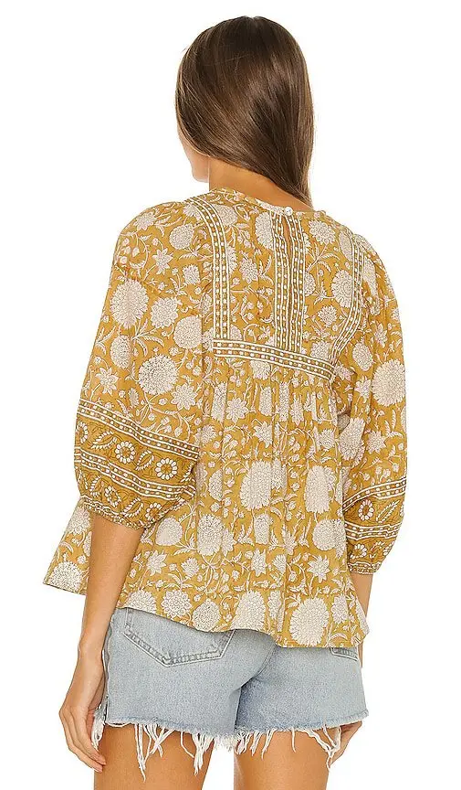 CLEOBELLA Amarilis Blouse In Mustard